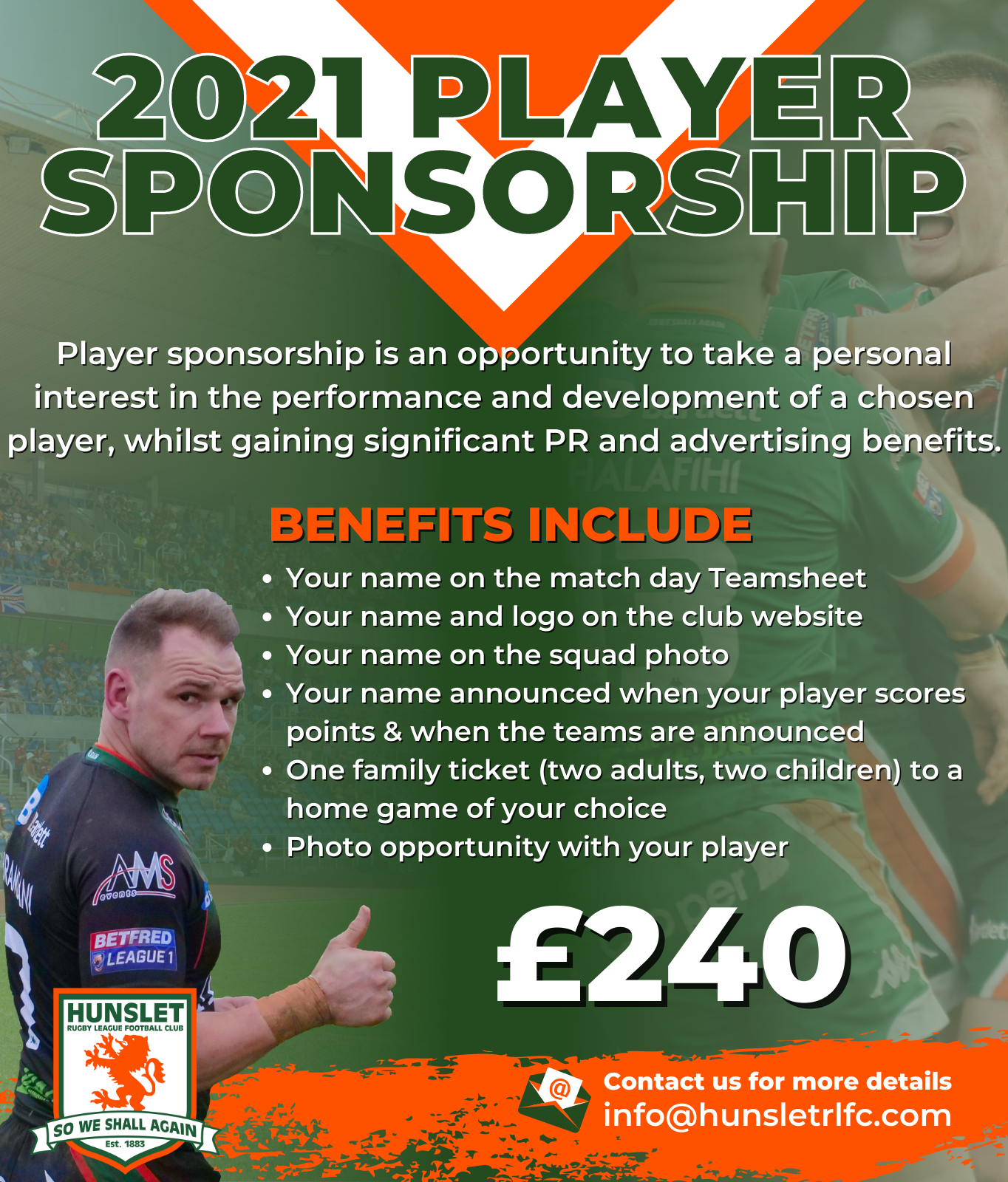 2021 Player Sponsorship - Hunslet RLFC