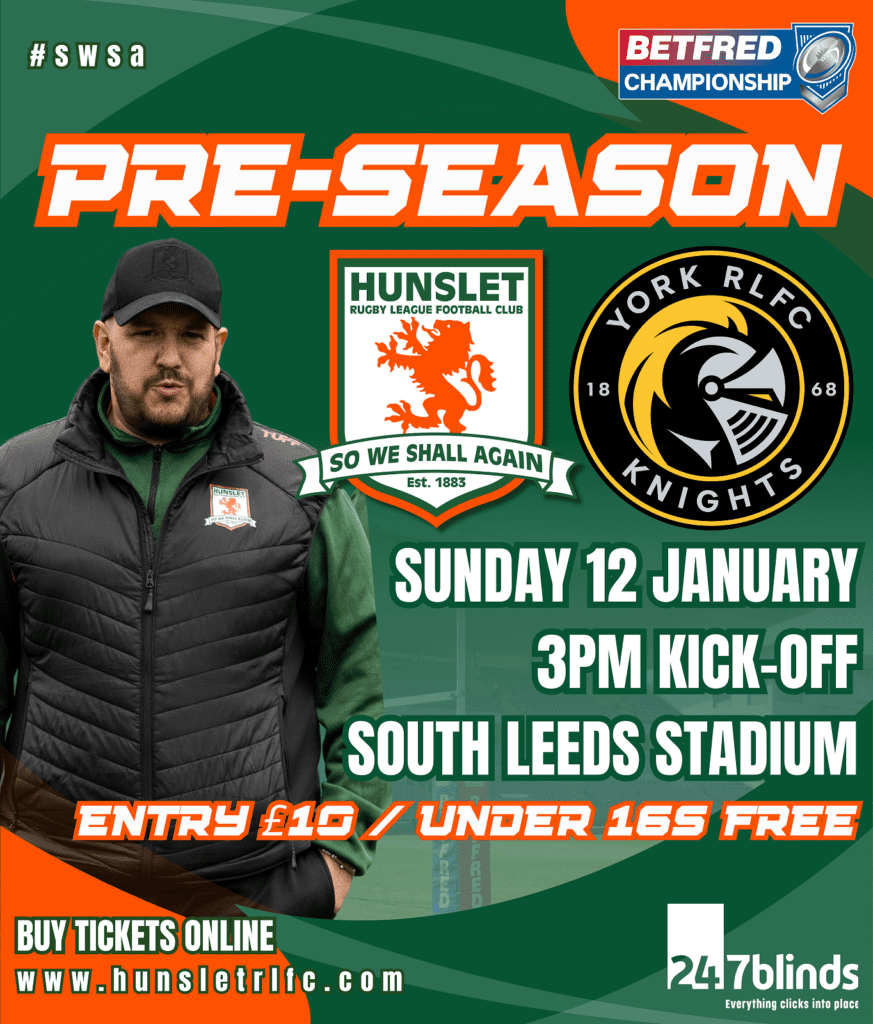 Hunslet to take on York Knights in first pre-season fixture - Hunslet RLFC